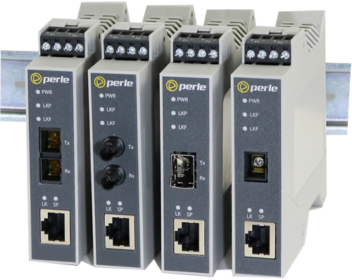 DIN Rail Media Converters | Fiber to Ethernet | Perle DIN Rail Media Converters | Fiber to Ethernet | Perle